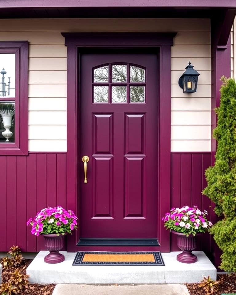 20 Dark Purple Front Door Ideas for a Bold Entrance