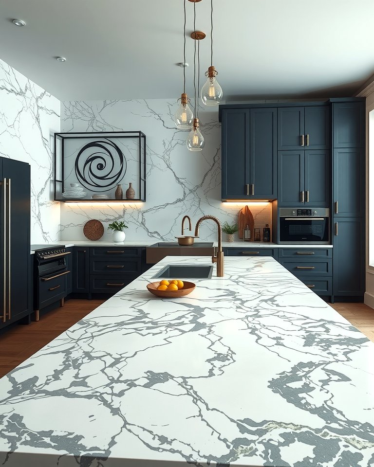 25 Marble Kitchen Island Ideas for a Stunning Centerpiece