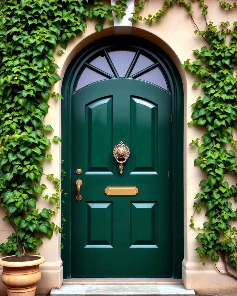 20 Stunning Dark Green Front Door Ideas for Curb Appeal