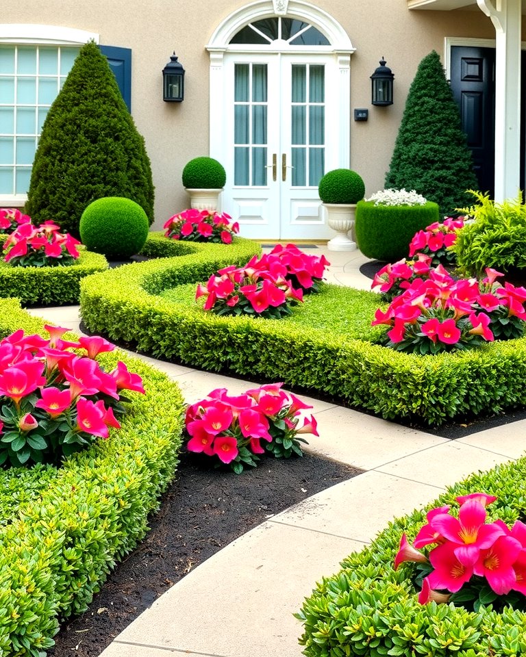 25 Elegant Front Yard Boxwood Design Ideas