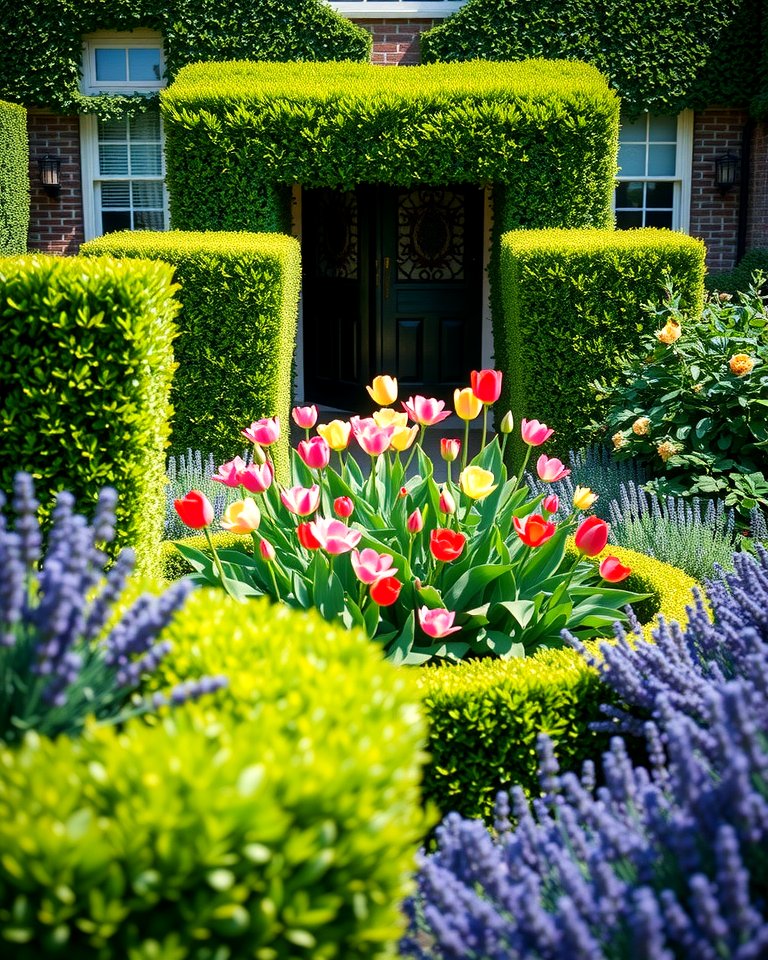 25 Elegant Front Yard Boxwood Design Ideas