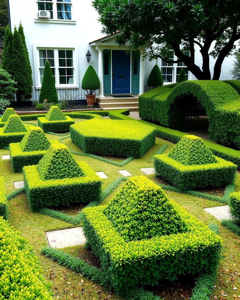 25 Elegant Front Yard Boxwood Design Ideas