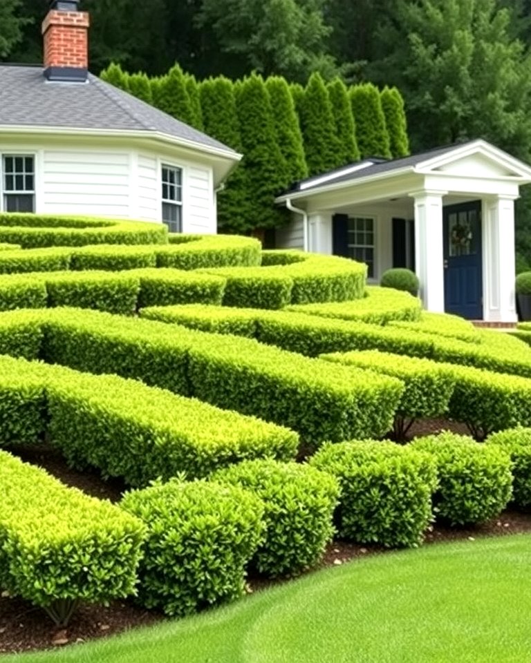 25 Elegant Front Yard Boxwood Design Ideas