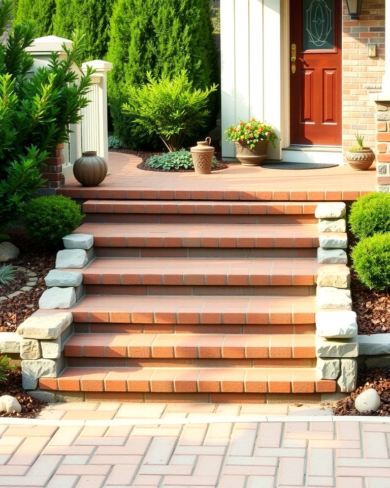 25 Brick Front Steps Design Ideas for Curb Appeal