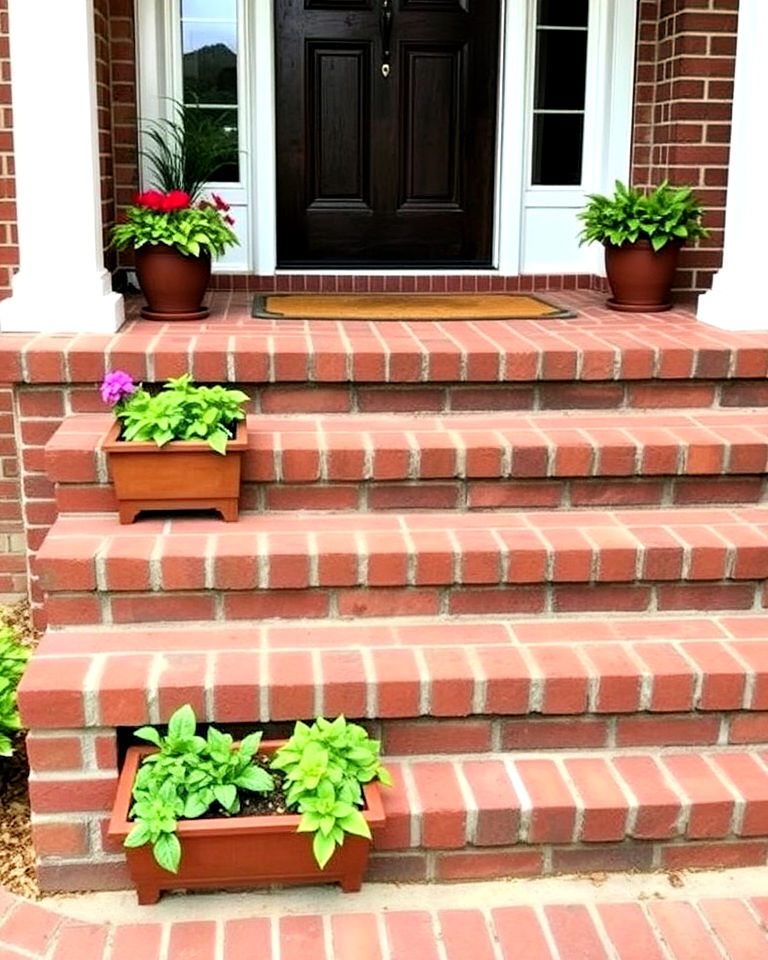 25 Brick Front Steps Design Ideas for Curb Appeal