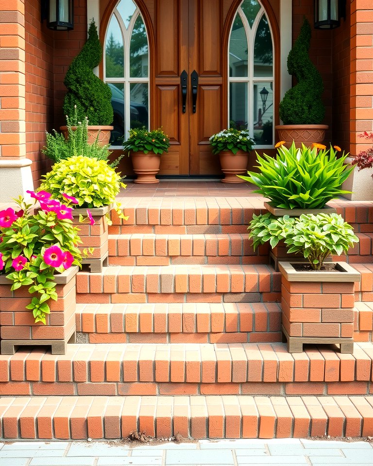 25 Brick Front Steps Design Ideas for Curb Appeal