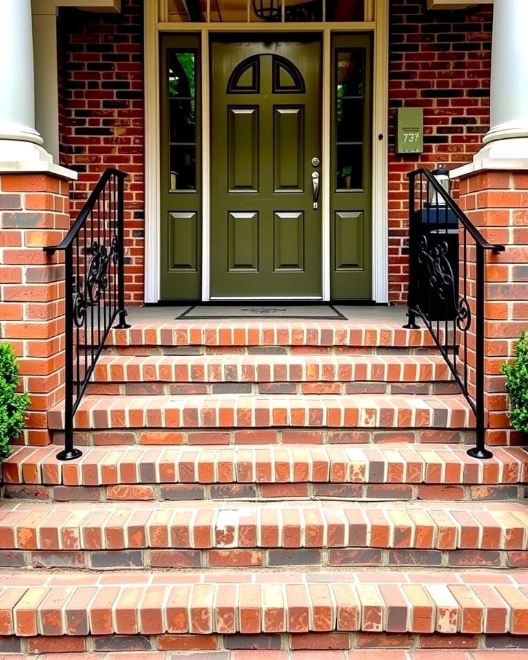 25 Brick Front Steps Design Ideas for Curb Appeal
