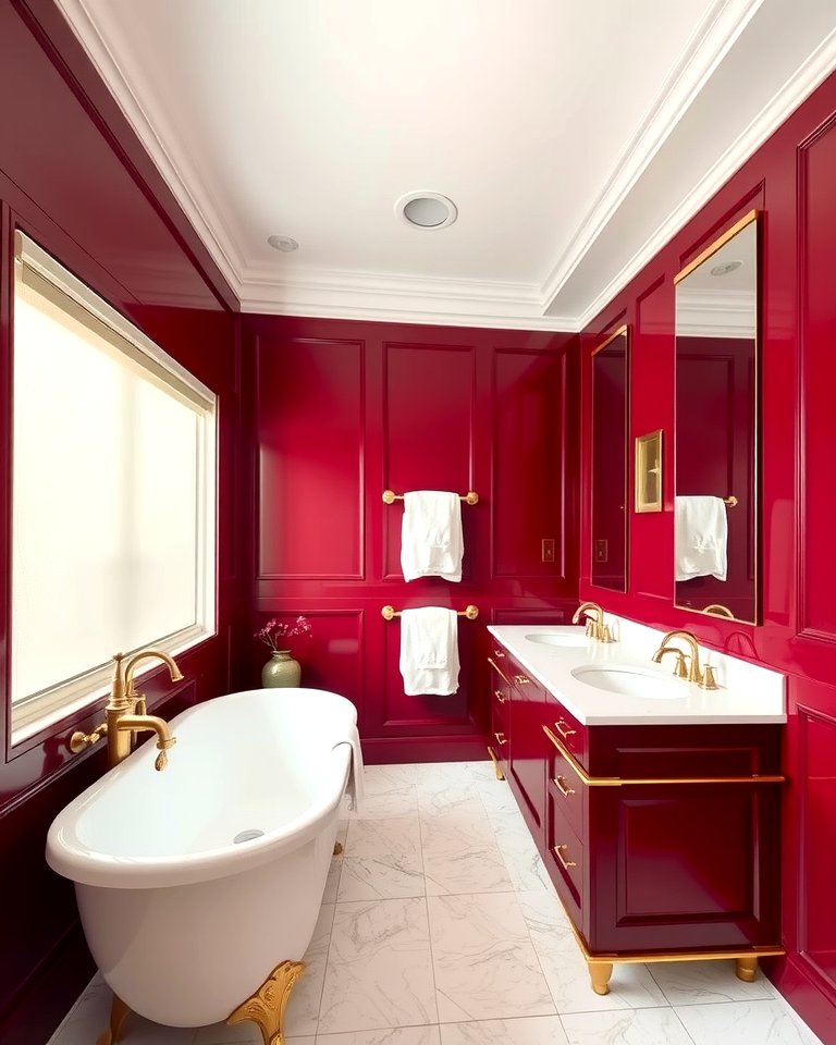 25 Elegant Burgundy Bathroom Ideas for a Luxe Look