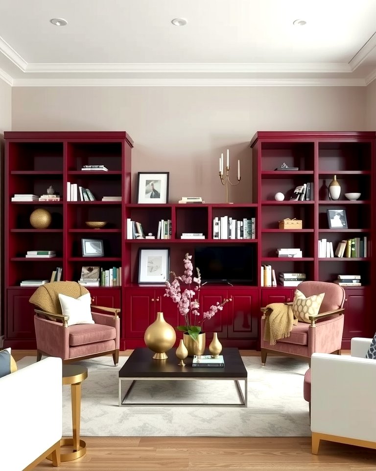 25 Burgundy Living Room Ideas for a Rich and Cozy Look