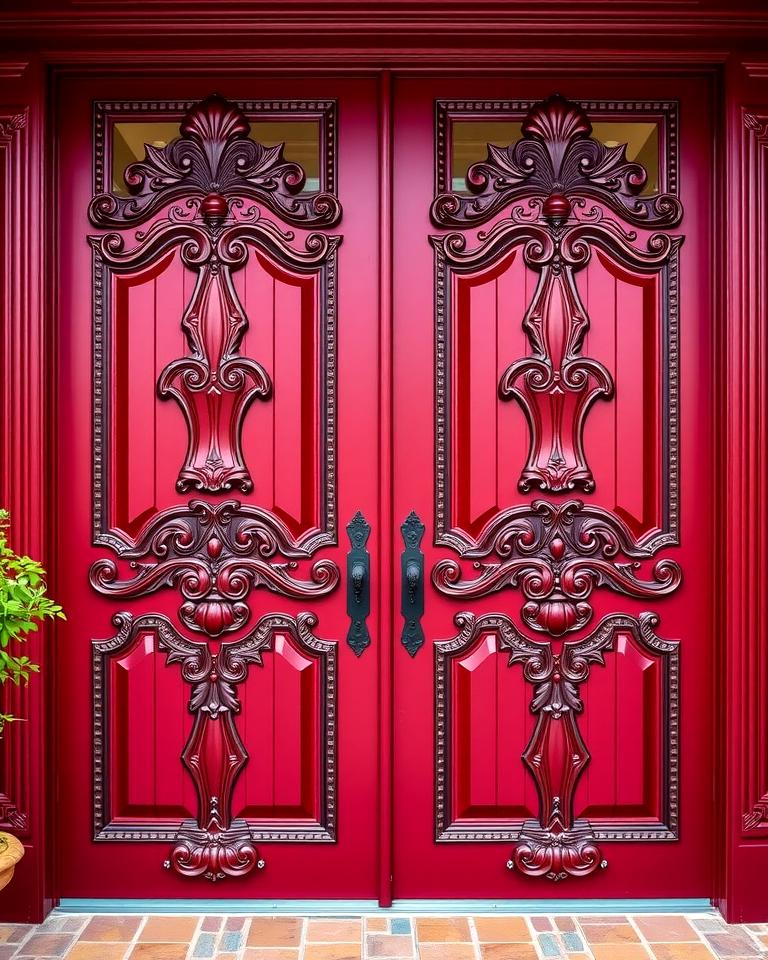 20 Elegant Burgundy Front Door Ideas for Your Home