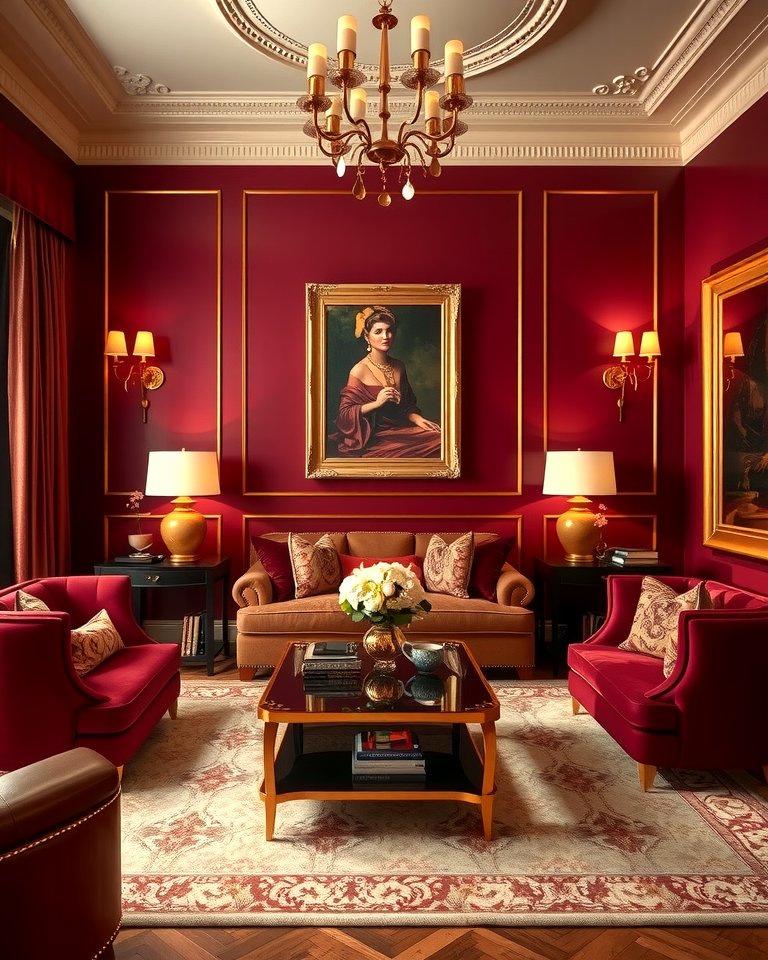 25 Burgundy Living Room Ideas for a Rich and Cozy Look