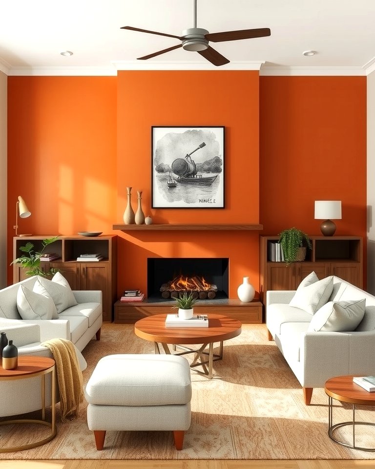 25 Burnt Orange Living Room Ideas for a Warm Ambiance