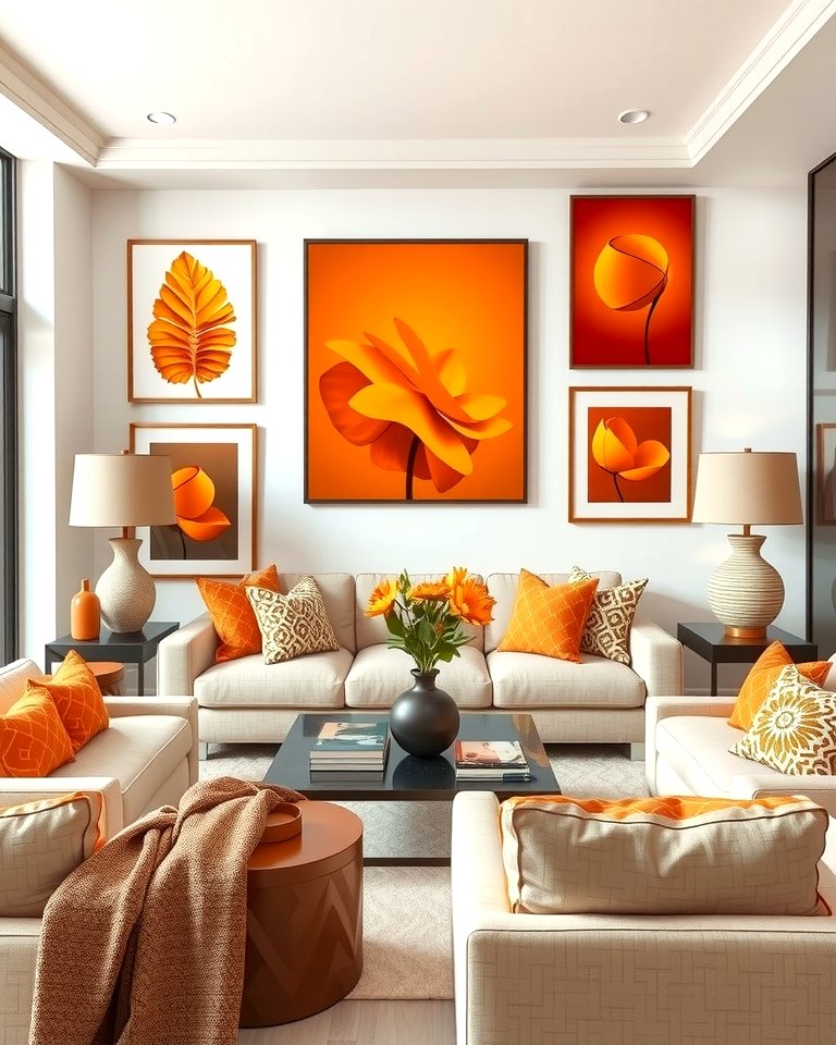 25 Burnt Orange Living Room Ideas for a Warm Ambiance