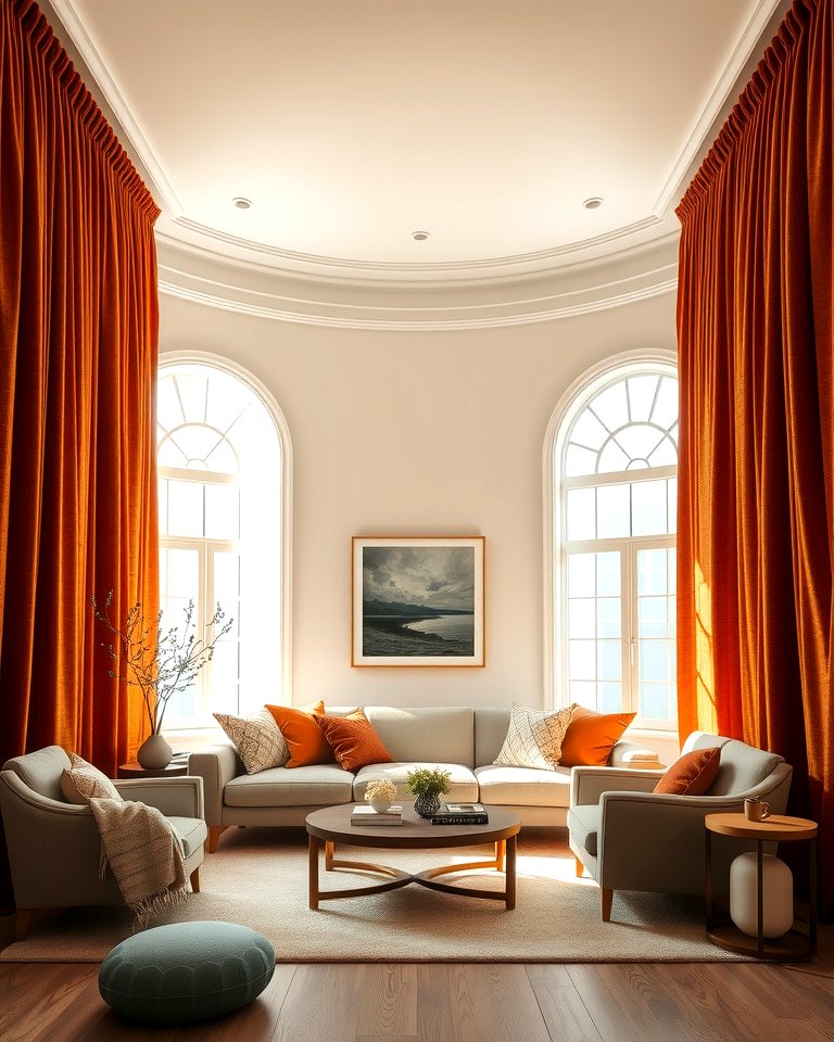 25 Burnt Orange Living Room Ideas for a Warm Ambiance