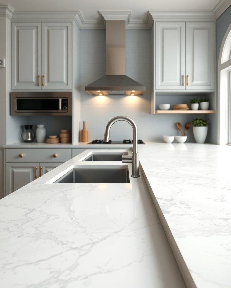 25 Marble Kitchen Countertops for Elegant Homes
