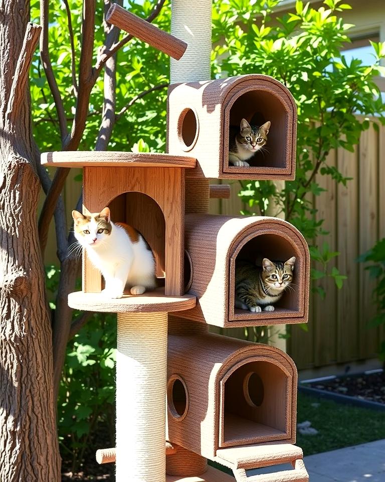 20 Outdoor Cat Tree Ideas for Your Feline Friends