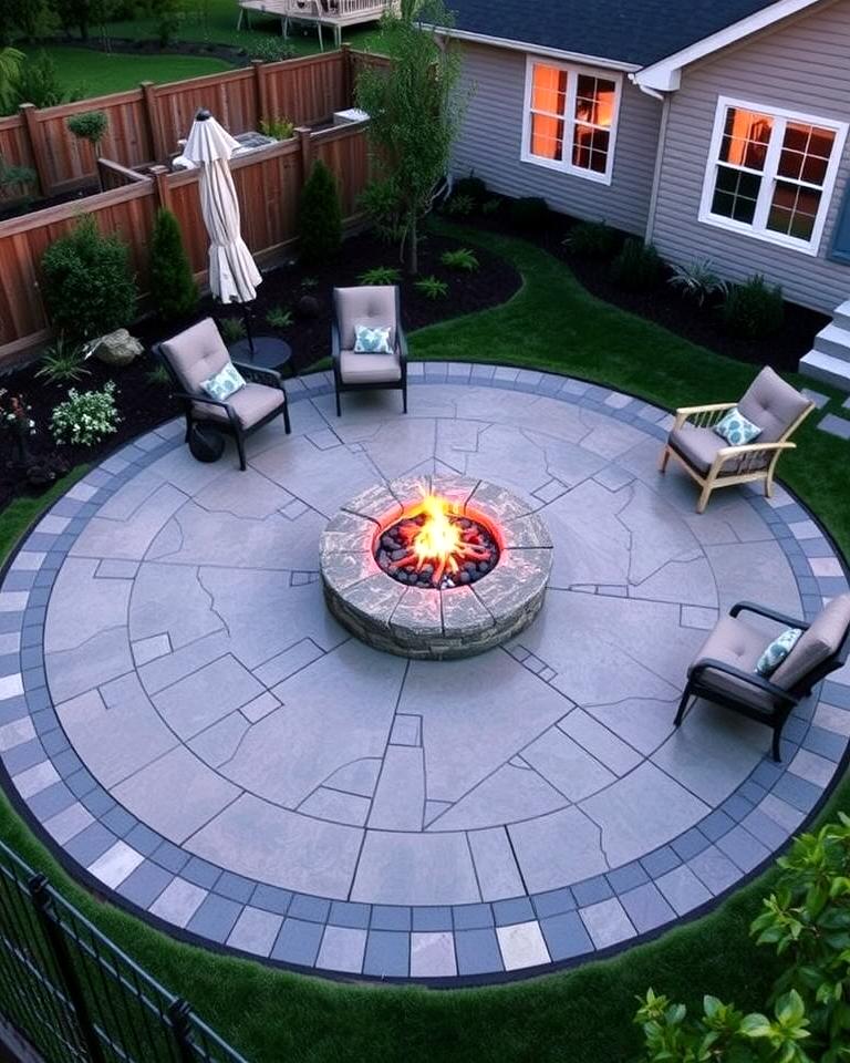 20 Stamped Concrete Patio With Fire Pit Ideas