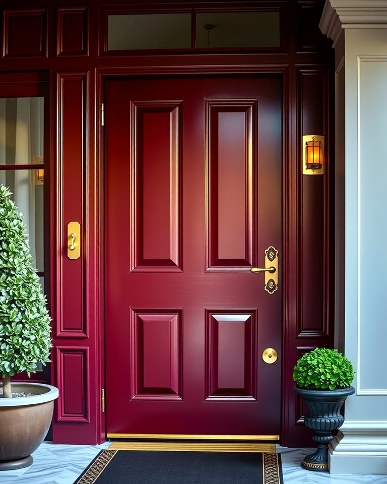 25 Dark Red Front Door Ideas for a Bold Entrance