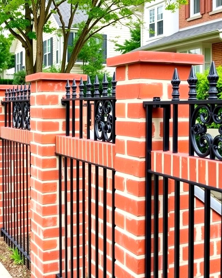 20 Front Yard Brick Fence Ideas for a Classic Look