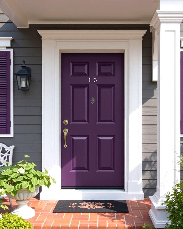 20 Dark Purple Front Door Ideas for a Bold Entrance