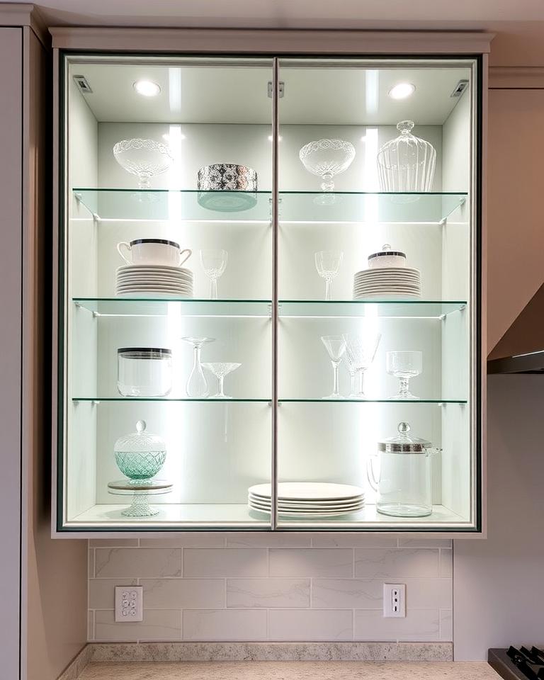 20 Modern Style Glass Kitchen Cabinets for a Sleek Look