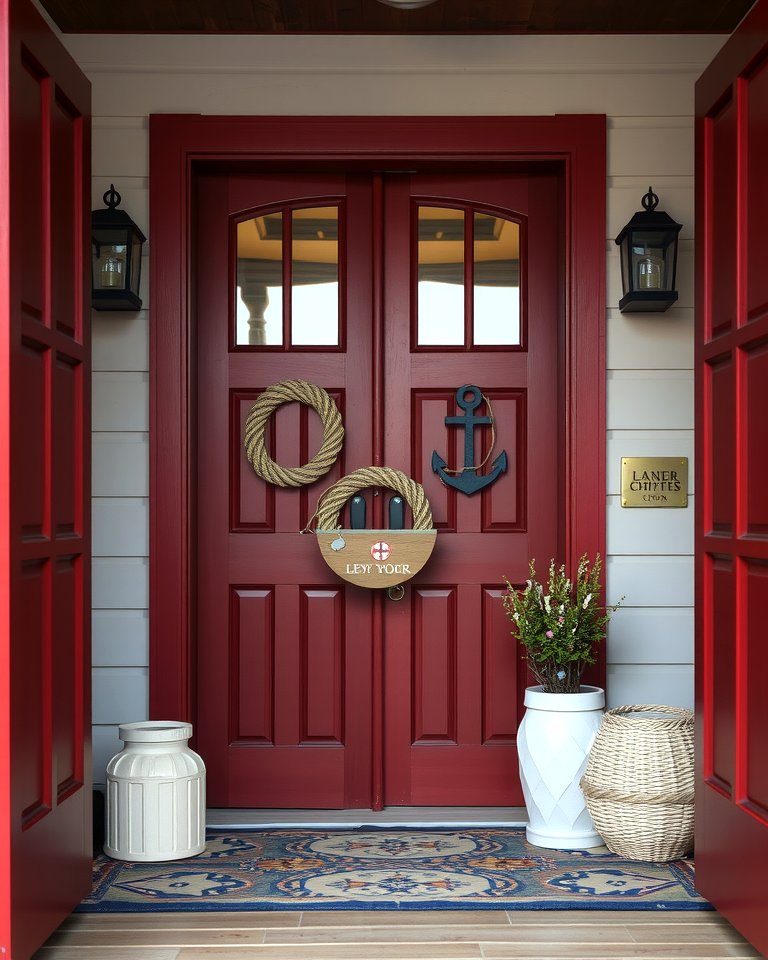 25 Dark Red Front Door Ideas for a Bold Entrance