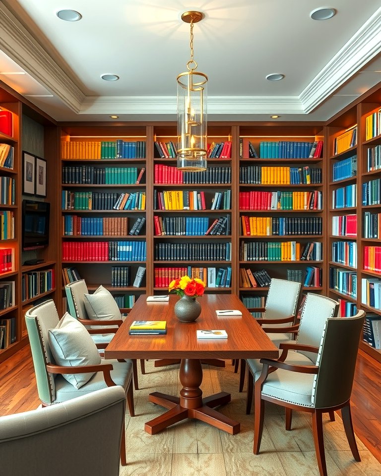 25 Library Dining Room Combo Ideas for Book Lovers