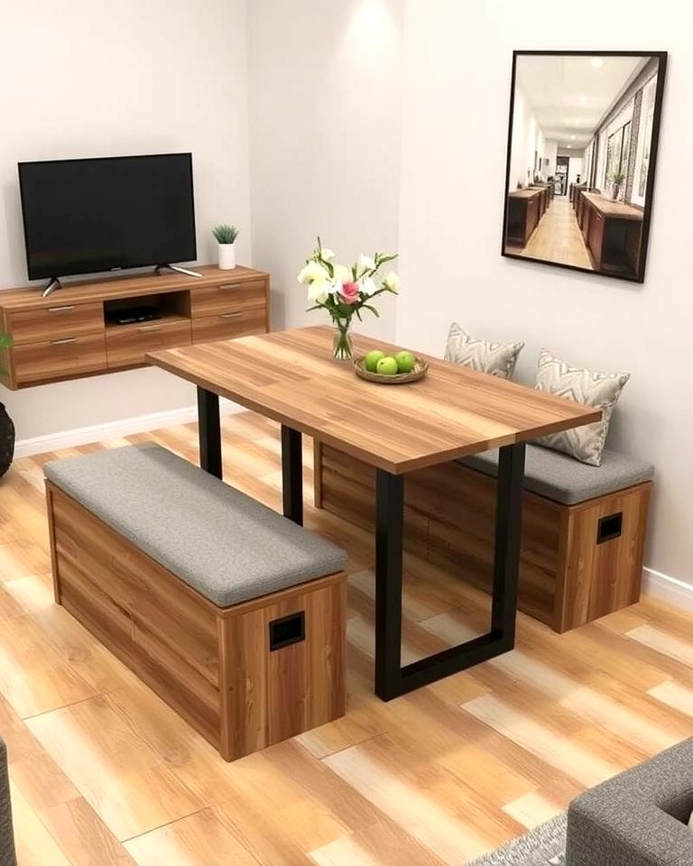 20 Small Living Room Ideas With TV and Dining Table
