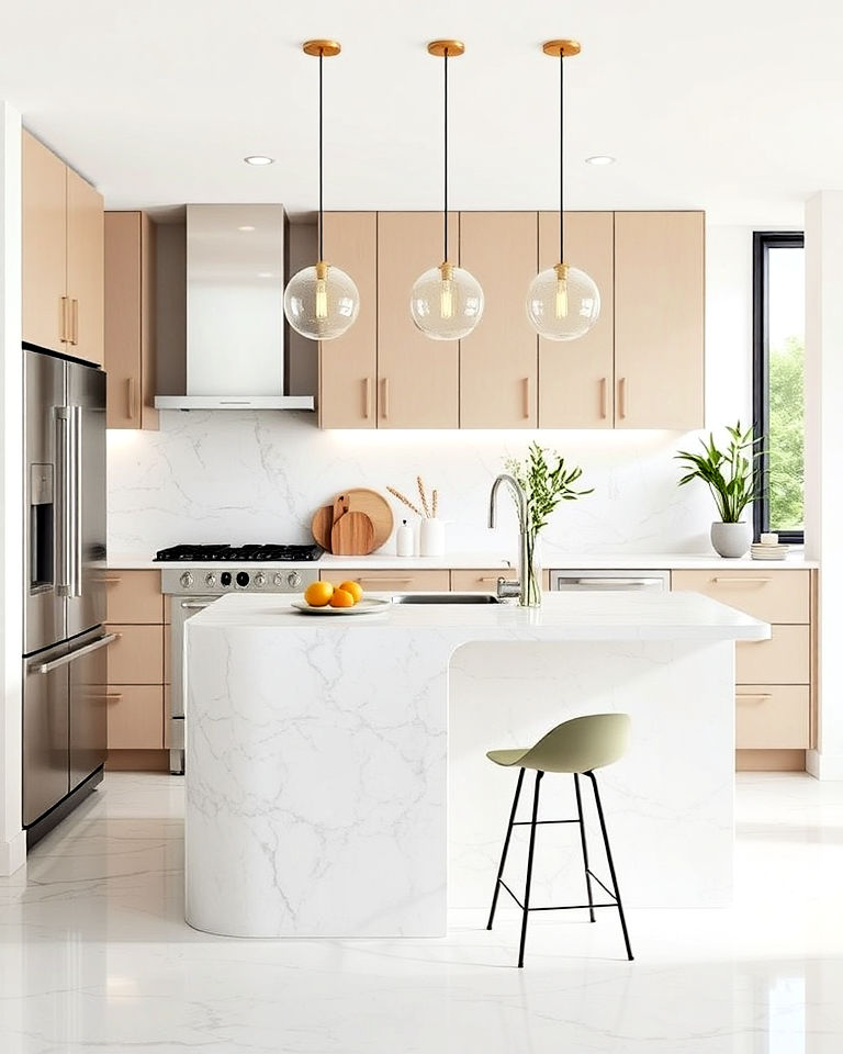 20 Stunning Waterfall Kitchen Island Ideas for a Modern Look