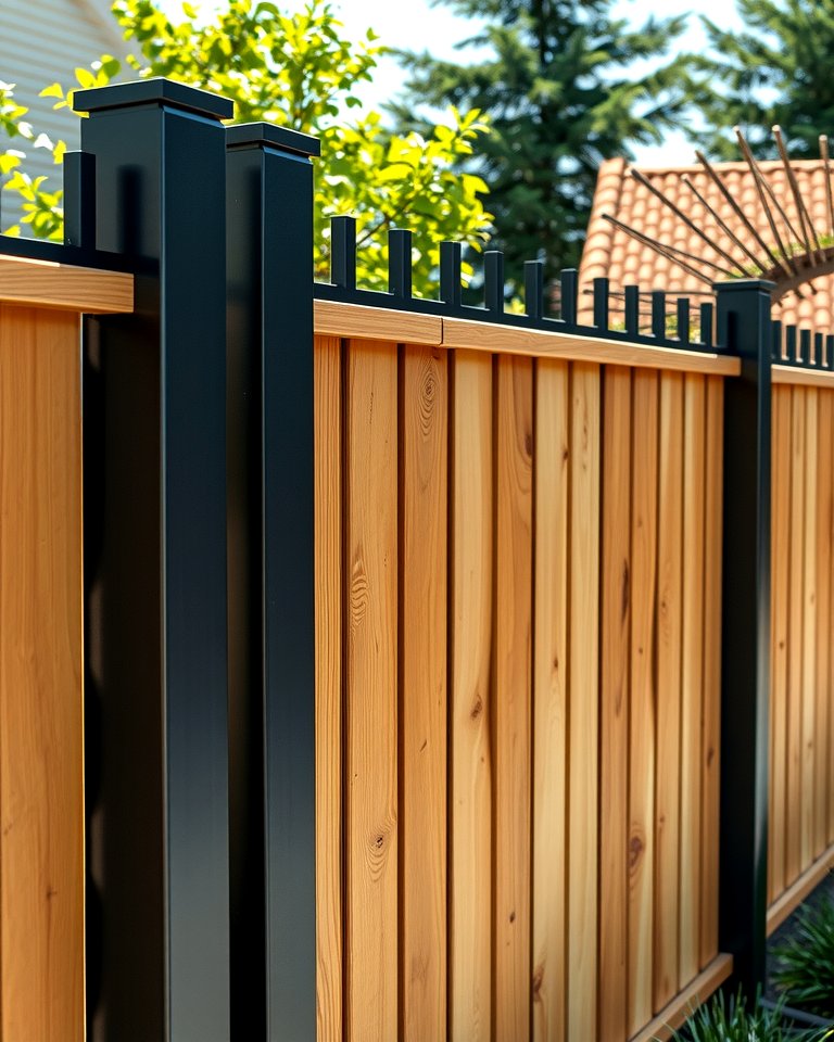 25 Metal and Wood Fence Ideas for Durable Boundaries