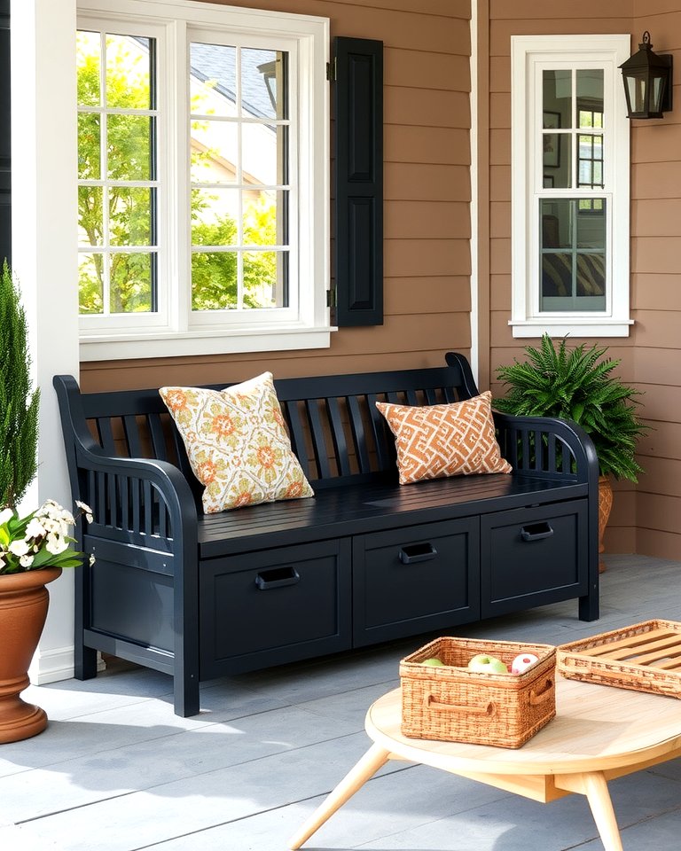 25 Front Porch Bench Ideas for a Welcoming Entrance