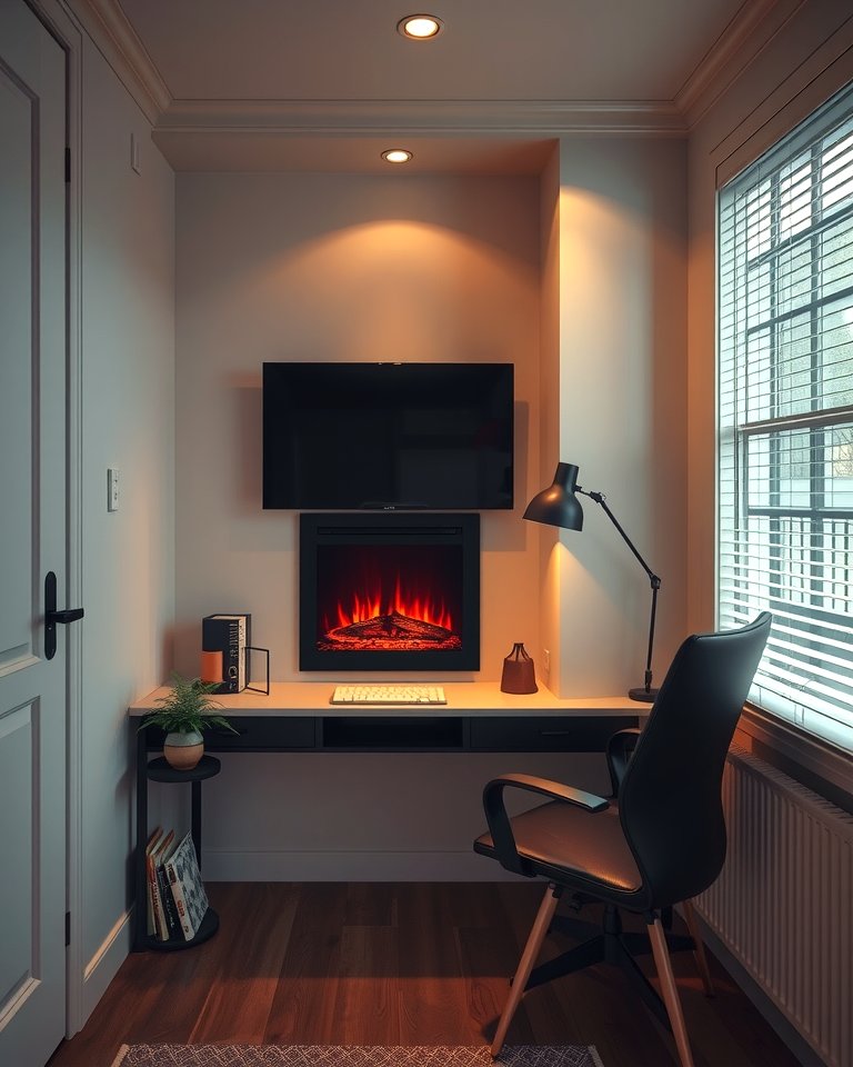 25 Home Office With Fireplace Ideas for Cozy Workspaces