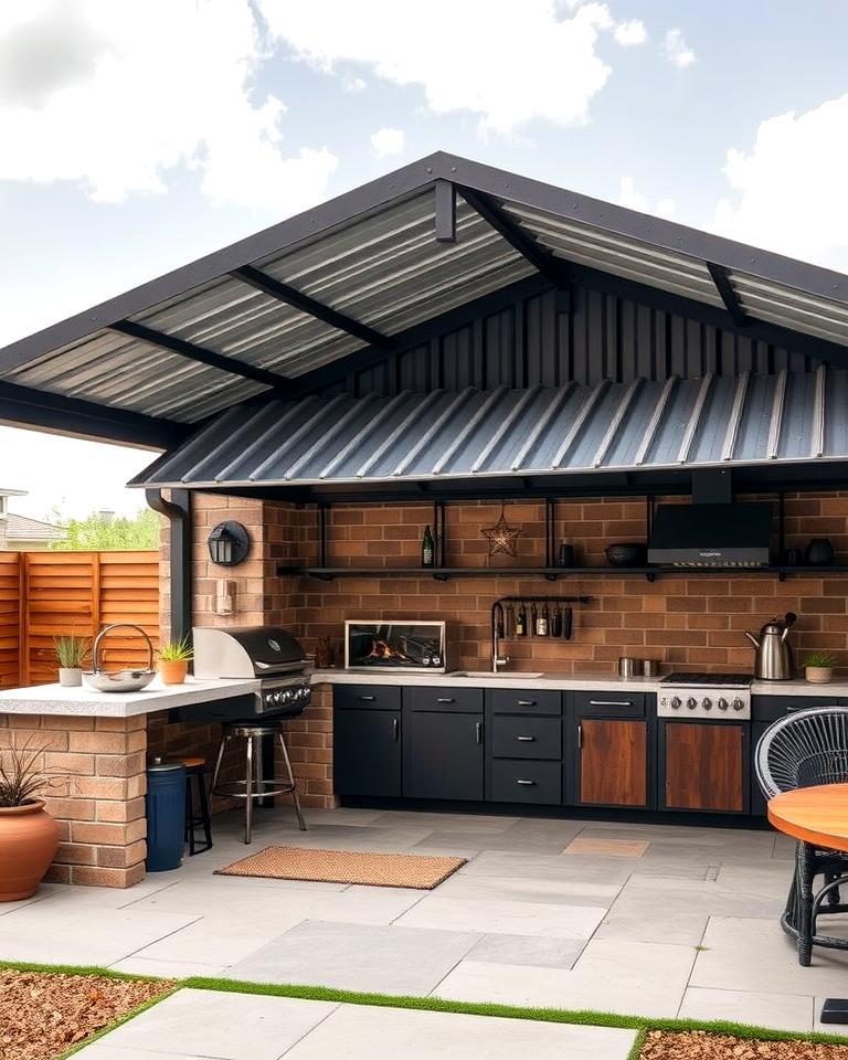 20 Outdoor Kitchen Roof Ideas for Year-Round Enjoyment