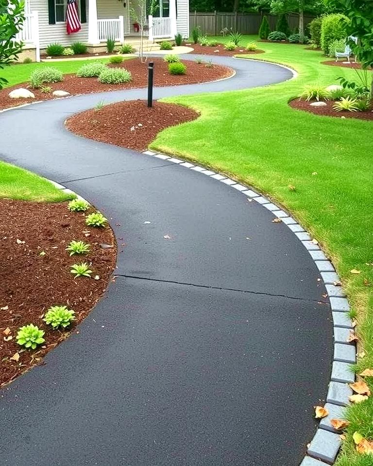 20 Asphalt Walkway Ideas for Durable Pathways