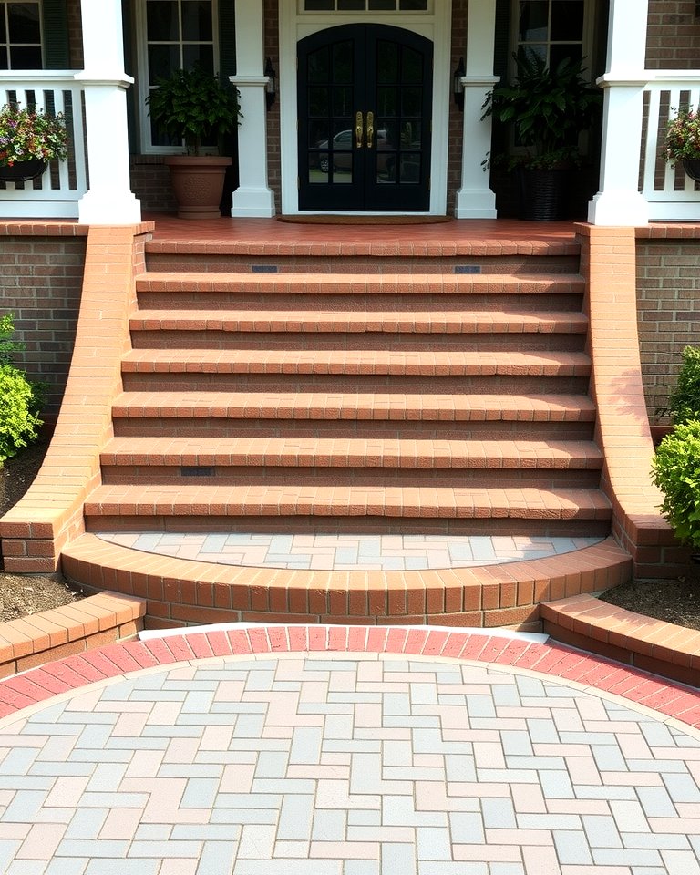 25 Brick Front Steps Design Ideas for Curb Appeal