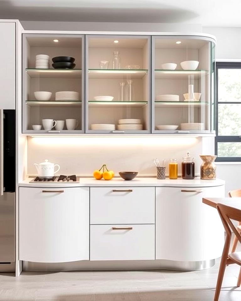 20 Modern Style Glass Kitchen Cabinets for a Sleek Look