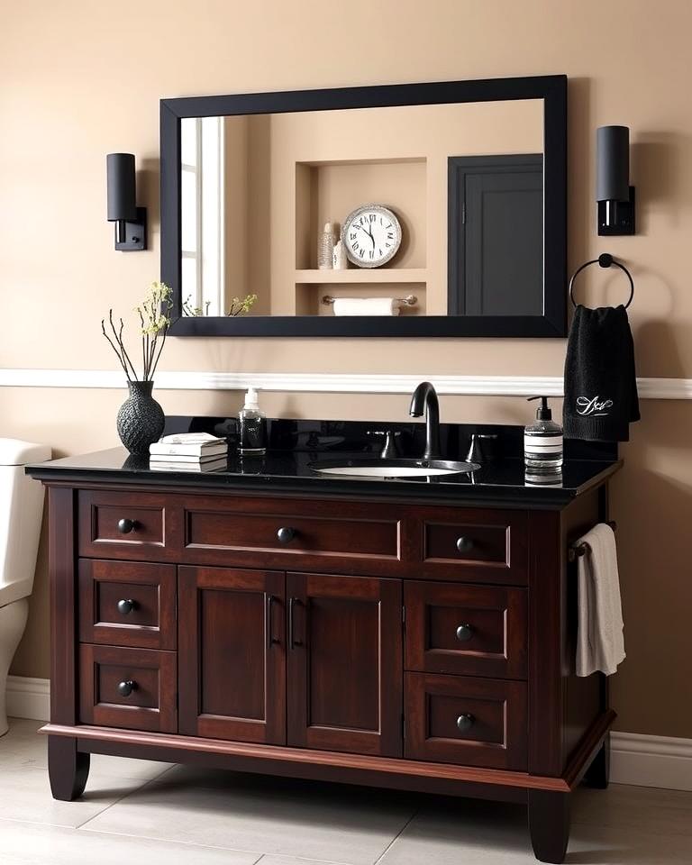 20 Modern Brown and Black Bathroom Ideas for a Bold Design