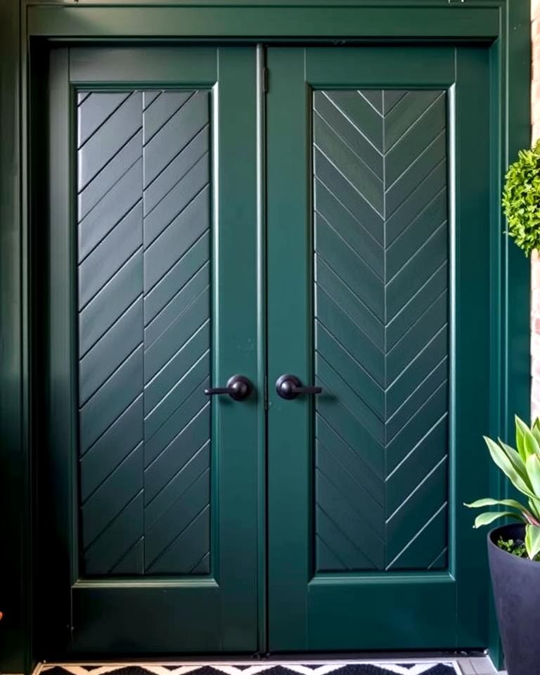 20 Stunning Dark Green Front Door Ideas for Curb Appeal
