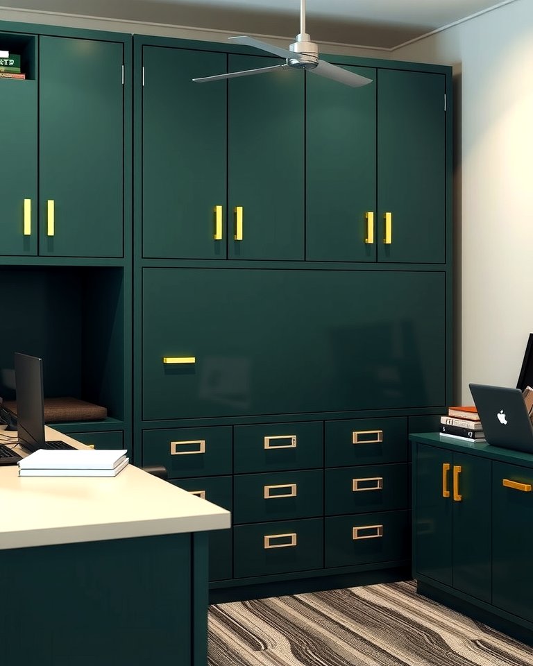 25 Dark Green Office Ideas for a Sophisticated Look