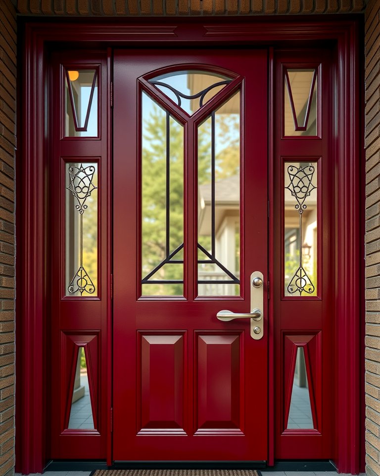 25 Dark Red Front Door Ideas for a Bold Entrance