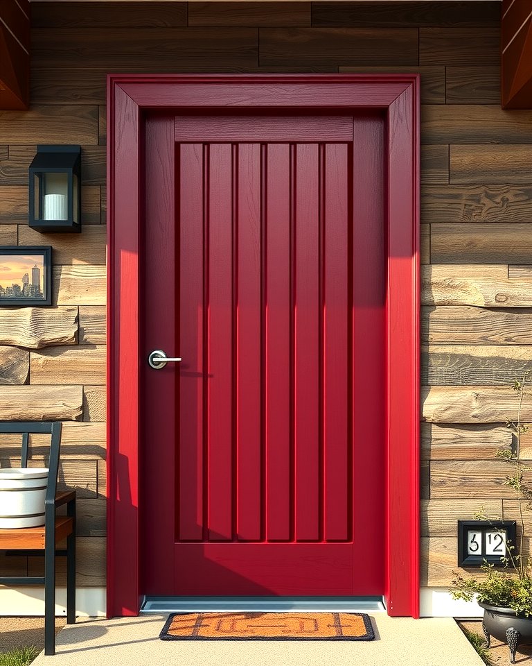 25 Dark Red Front Door Ideas for a Bold Entrance