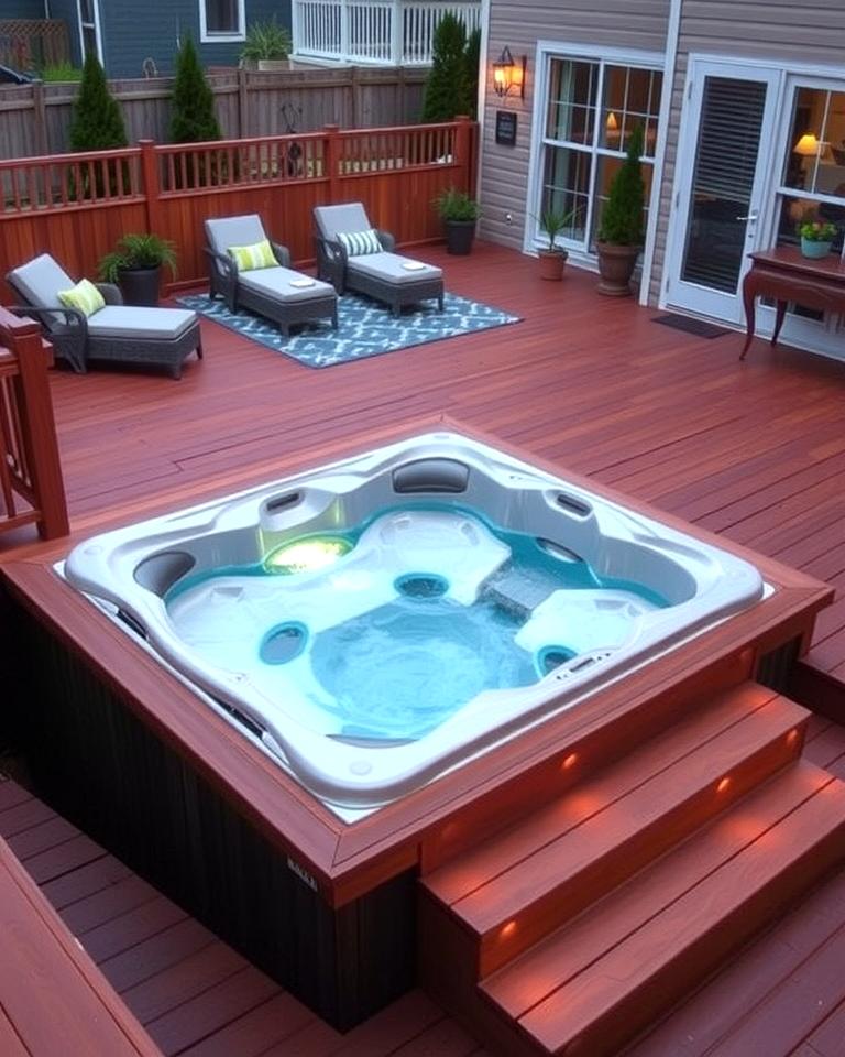 20 Sunken Hot Tub Ideas for Relaxing Outdoor Spaces