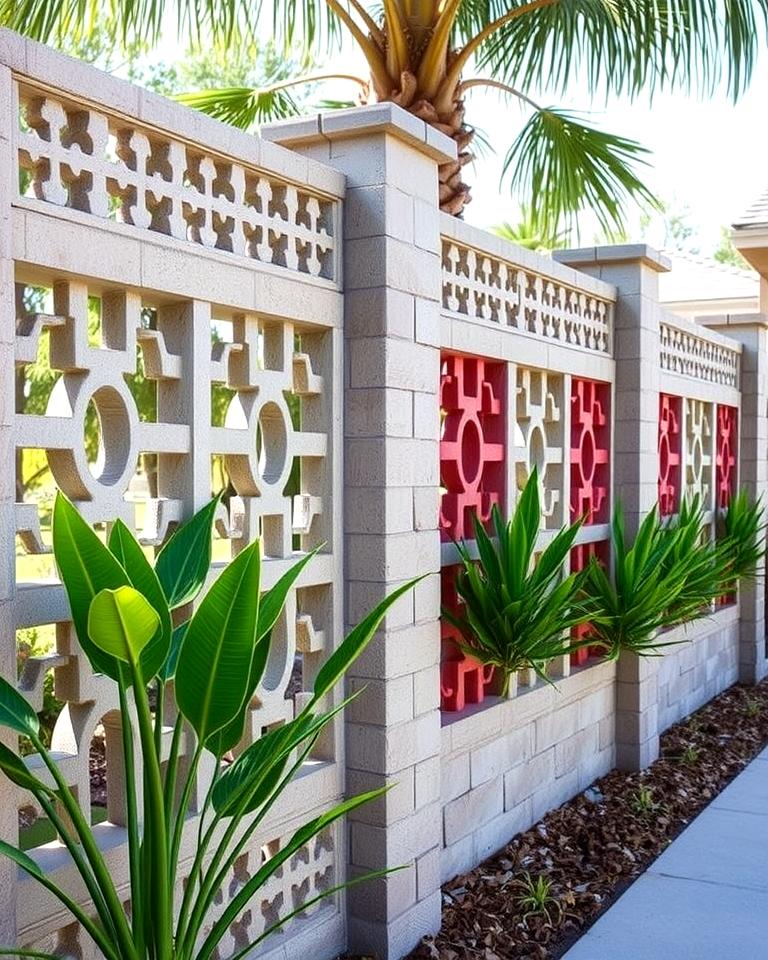 20 Concrete Block Fence Ideas for a Sturdy and Stylish Barrier