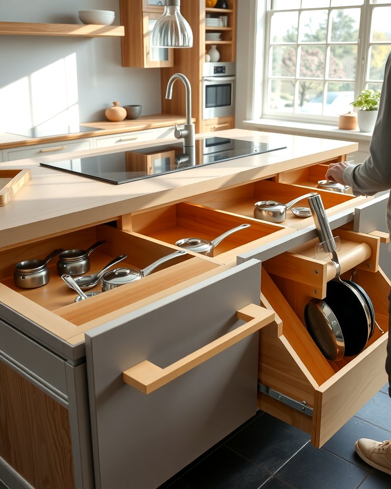 25 Smart Kitchen Island Storage Ideas for Organized Kitchens
