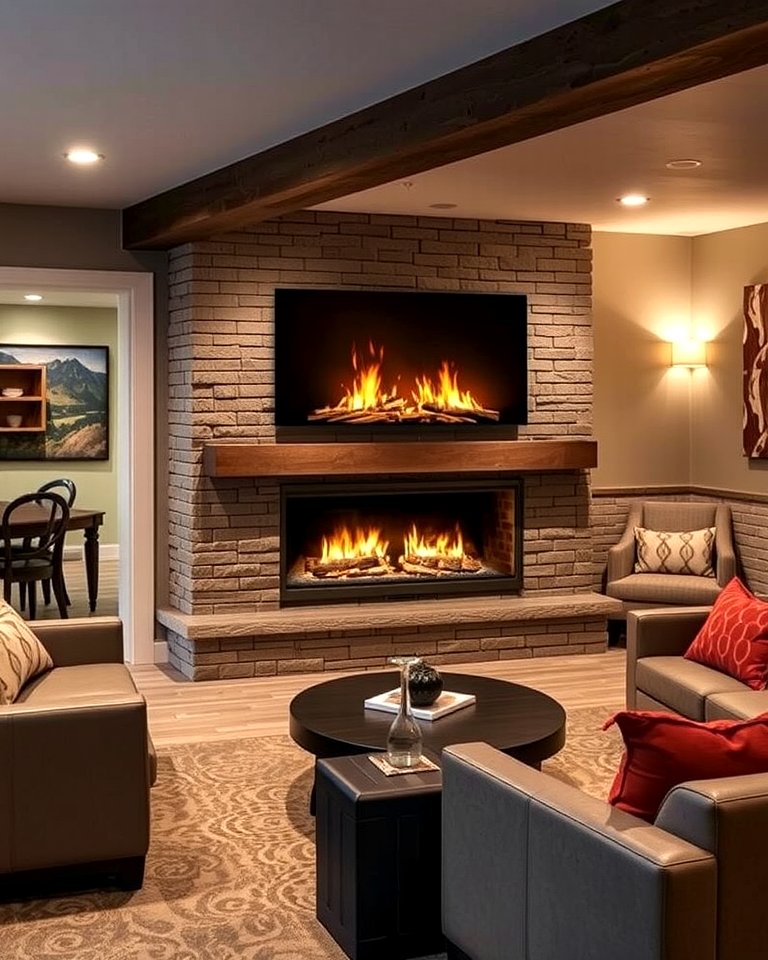 25 Cozy Basement Fireplace Ideas for Warm Gatherings
