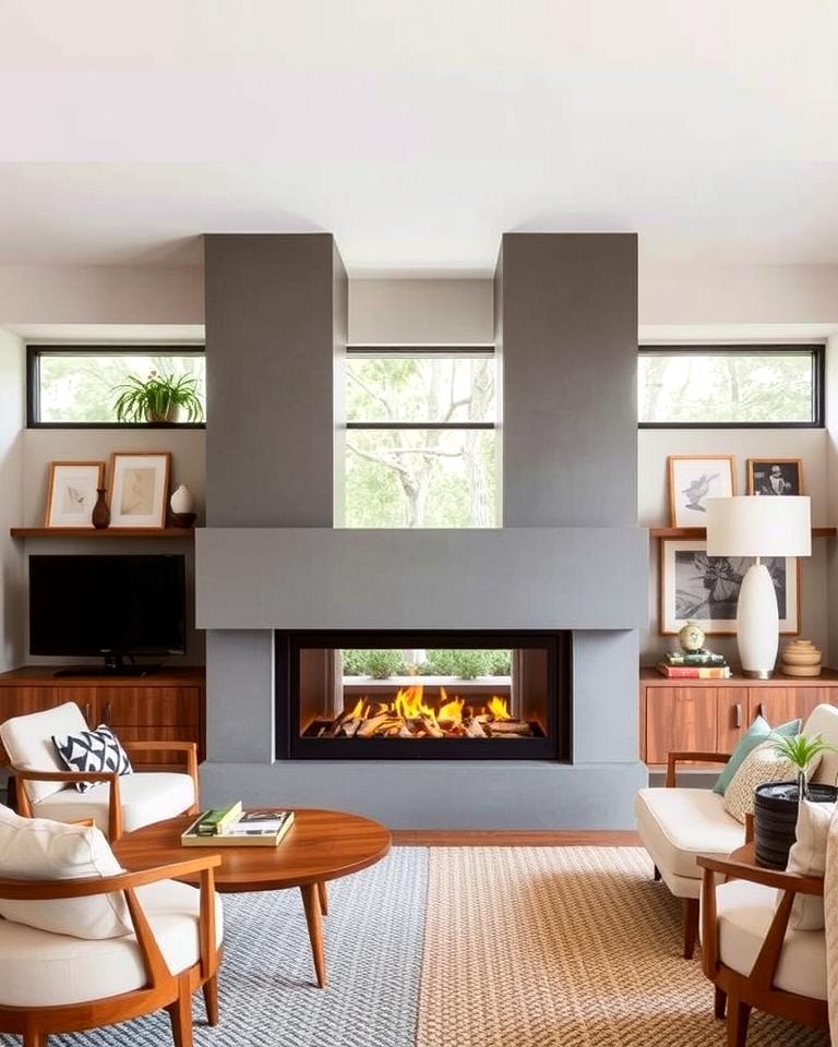 20 Mid-century Modern Fireplace Ideas for a Retro Look