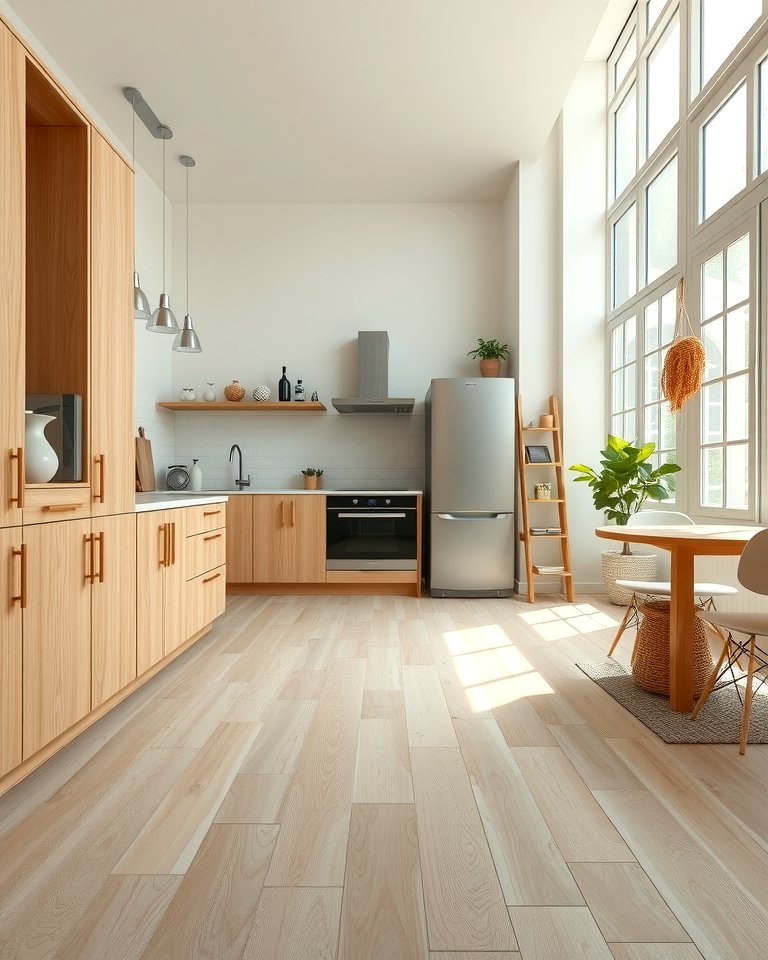 25 Light Wood Floor Kitchen Ideas for a Bright Space