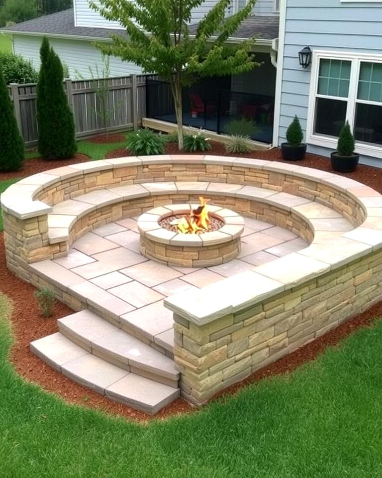 20 Flagstone Fire Pit Ideas for a Cozy Backyard