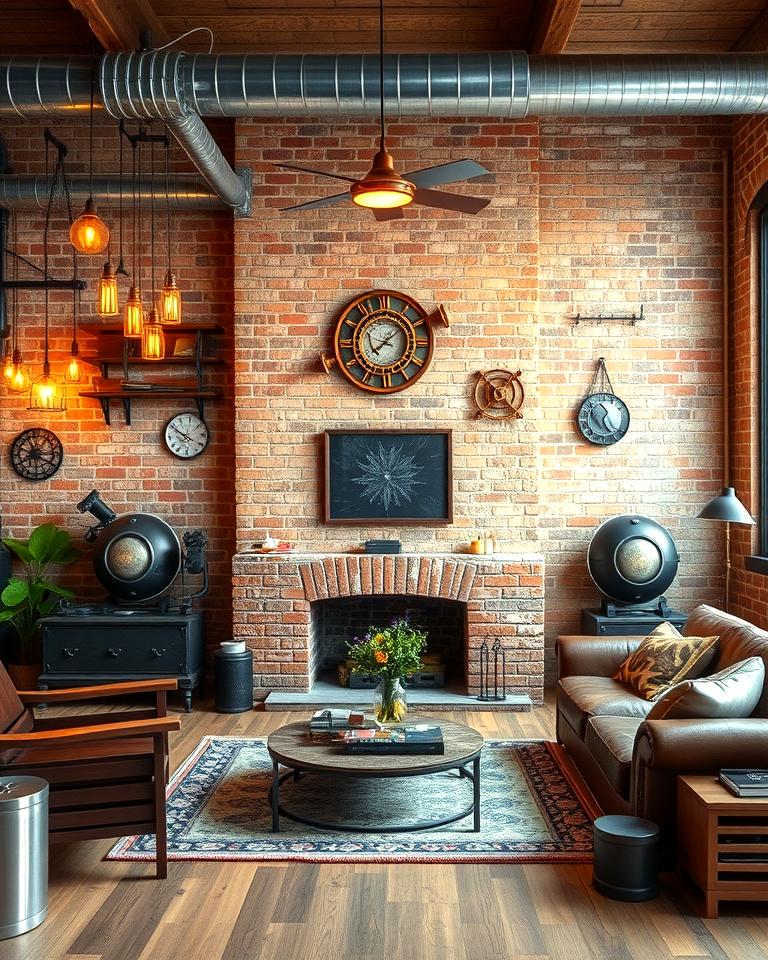 20 Steampunk Living Room Ideas for Unique Decor
