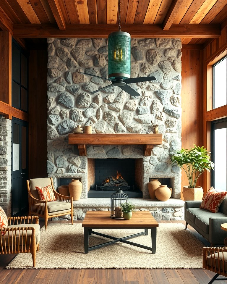 25 Faux Stone Fireplace Ideas for a Cozy and Elegant Look